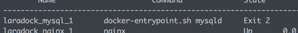 laradock_mysql_1 docker-entrypoint.sh mysqld Exit 2 · Issue #1478 · laradock/laradock · GitHub