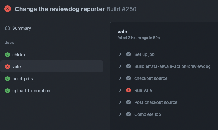Fail job if there are any suggestions/warnings/errors · Issue #26 · errata-ai/vale-action · GitHub