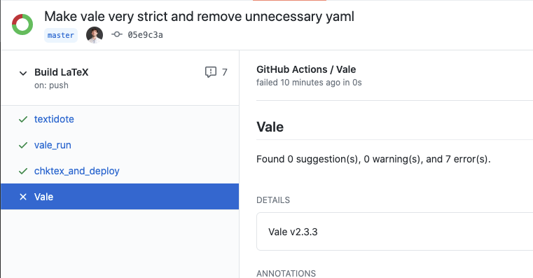 Fail job if there are any suggestions/warnings/errors · Issue #26 · errata-ai/vale-action · GitHub