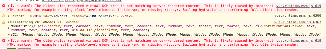 Vue Production Mode: DOMException: Failed to execute 'appendChild' on 'Node': This node type ...