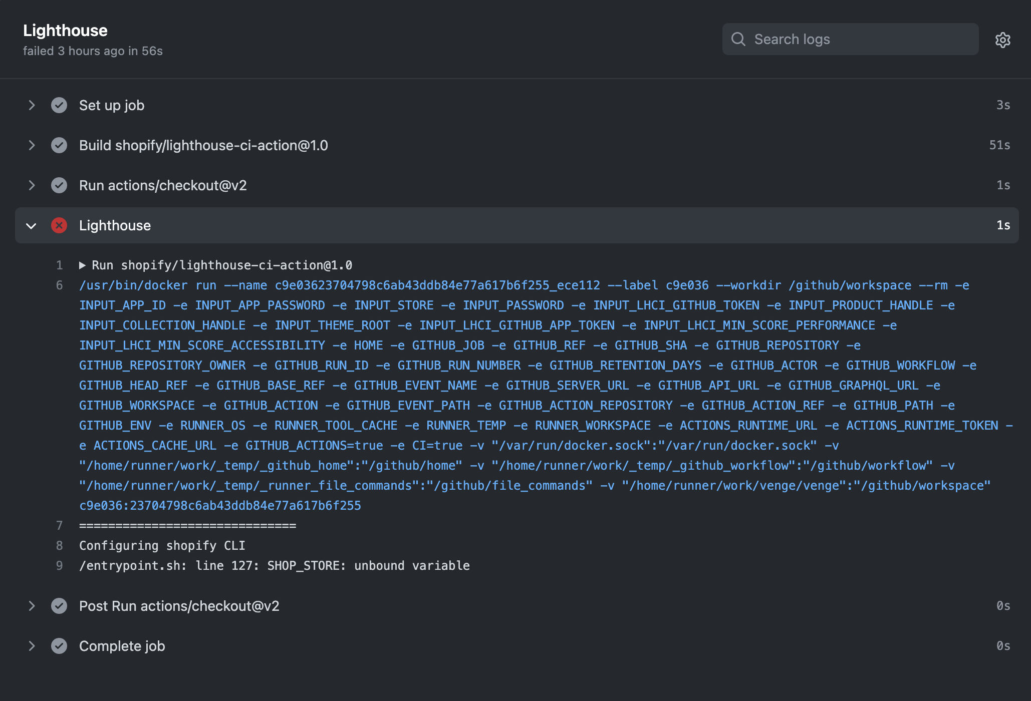 Lighthouse check fails with SHOP_STORE: unbound variable · Issue #567 · Shopify/dawn · GitHub
