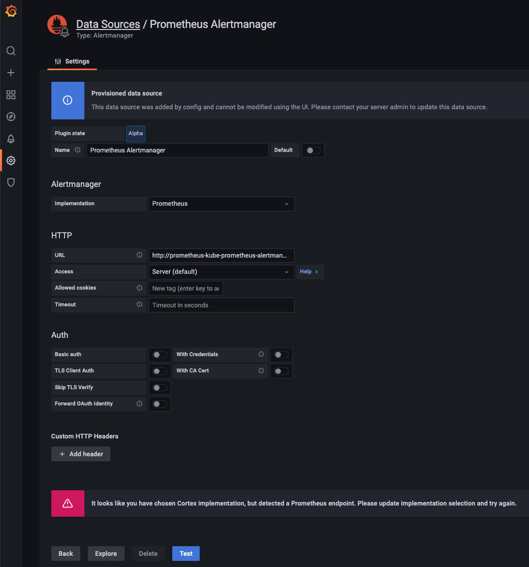 Datasource Of Type Alertmanager Showing Errors · Issue 50648 · Grafanagrafana · Github