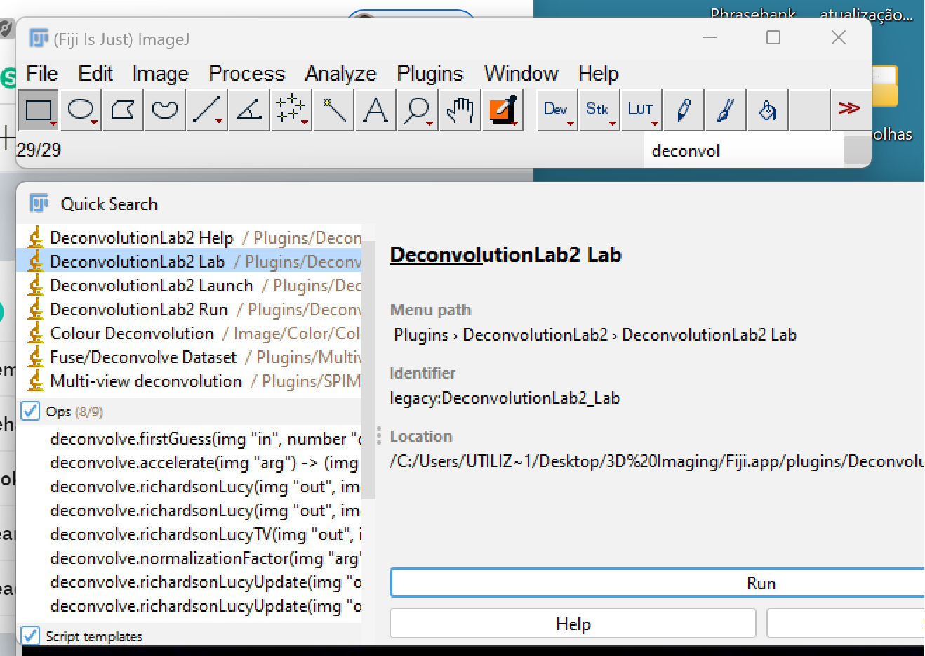 DeconvolutionLab_2 not running · Issue #7 · Biomedical-Imaging-Group/DeconvolutionLab2 · GitHub