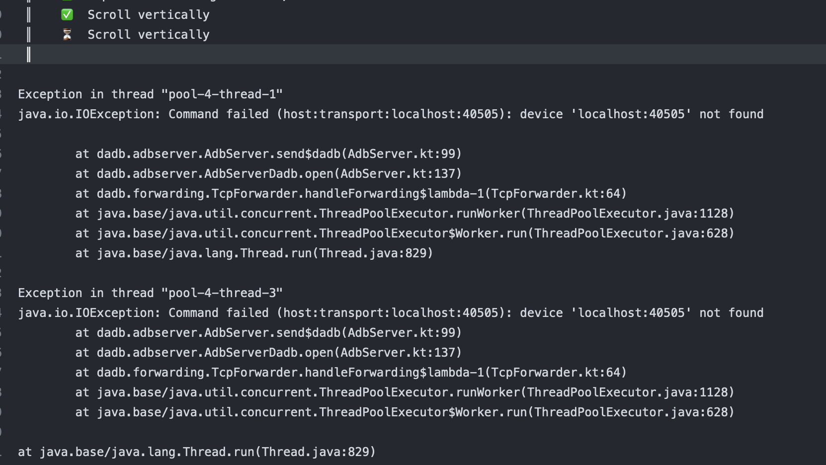 Exception in thread "pool-4-thread-1, v1.31.0 · Issue #1412 · mobile-dev-inc/maestro · GitHub