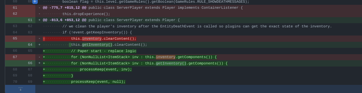Fix player death kept items not being in same slot by Machine-Maker · Pull Request #6663 ...