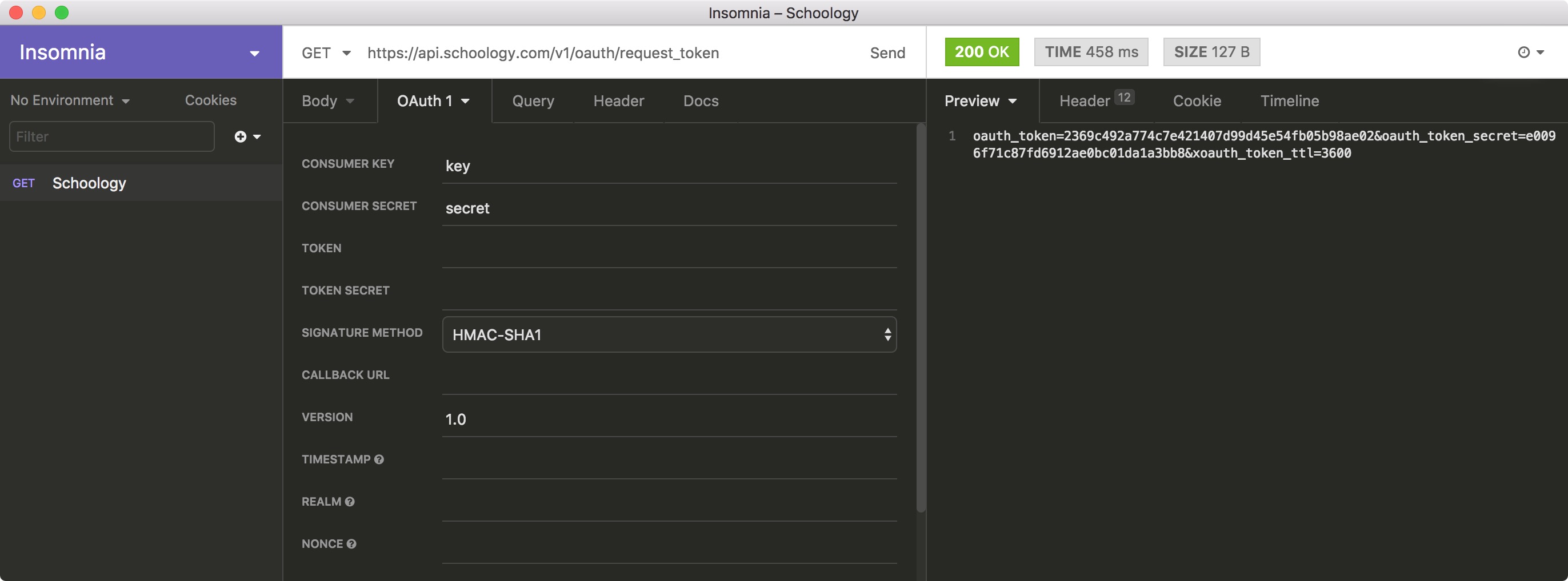 Authorize throws error code -11(request error). However, same parameters work in REST Client ...