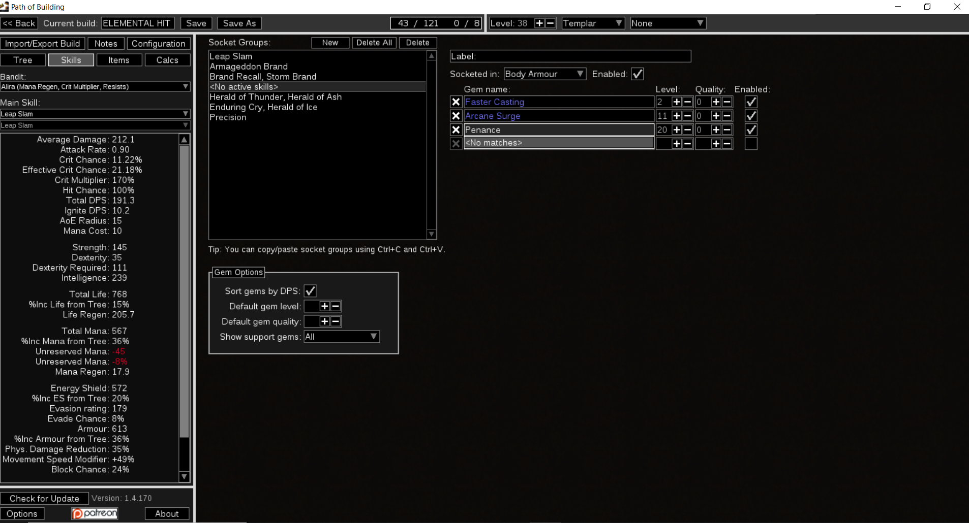 The new Penance Brand active gem is missing · Issue #1977 · Openarl/PathOfBuilding · GitHub