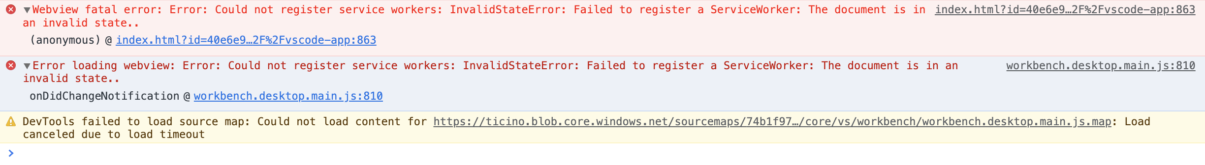 Error loading webview: Error: Could not register service workers: InvalidStateError · Issue #33 ...
