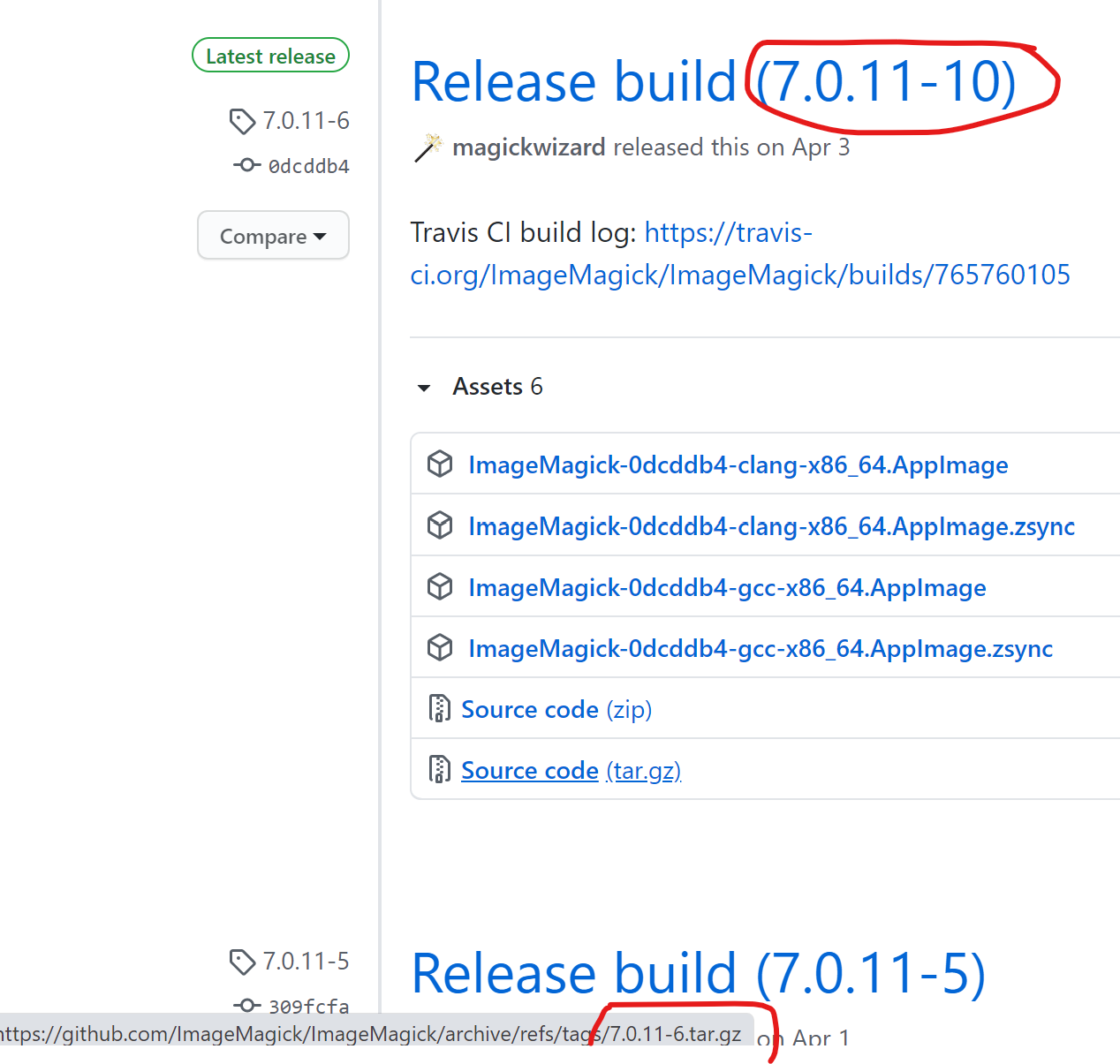 Bad version number on github releases page · Issue #3675 · ImageMagick/ImageMagick · GitHub
