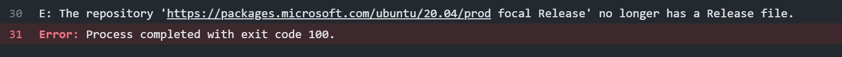Apt install failing due to inability to download from https://packages.microsoft.com/ubuntu/20. ...