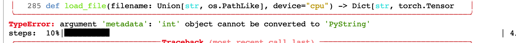 the code of git branch of SDXL has a bug about metadata：type conversion ...