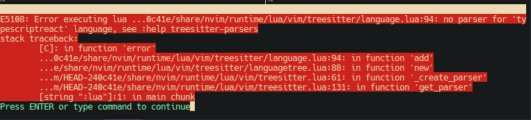 Calling vim.treesitter.get_parser with invalid lang breaks syntax highlighting in new buffers ...