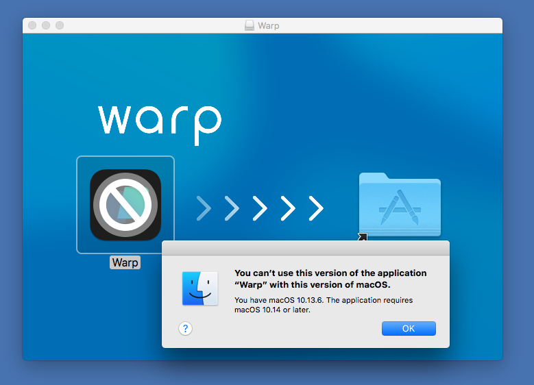 Support macOS High Sierra · Issue #1490 · warpdotdev/Warp · GitHub