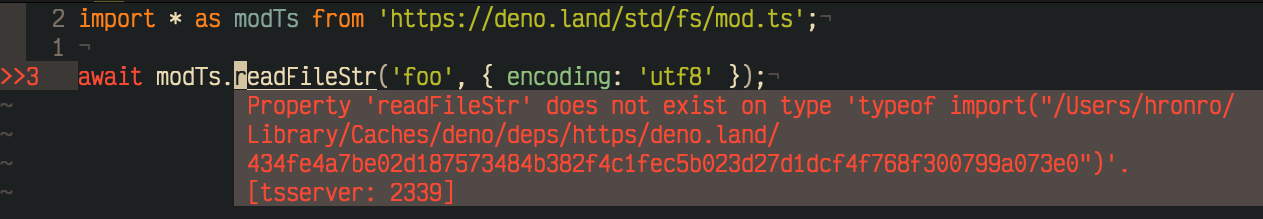 Still Getting Linting Errors When Importing With ` Ts` Extension · Issue 7 · Fannheyward Coc