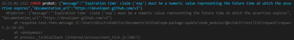 probot projects throw Unauthorized (401) errors · Issue #488 · probot/probot · GitHub