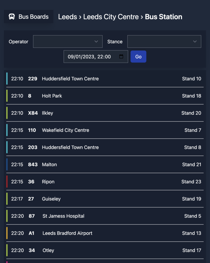 GitHub - onewby/bus-boards: Public transport departure boards