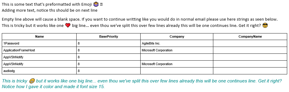 Improve New-HTMLTable Height / Responsive / Simplify / Email options · Issue #50 · EvotecIT ...