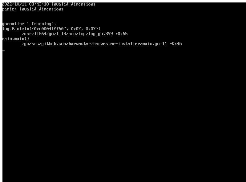 [BUG] installer crashes after inputting hostname · Issue #2937 · harvester/harvester · GitHub
