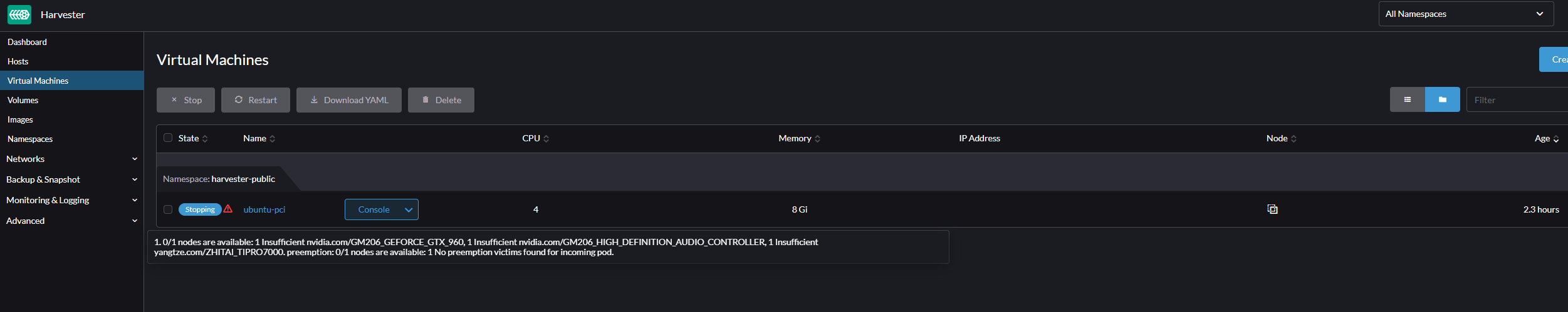 [BUG] vm with pci passthrough scheduling failed after node reboot · Issue #3126 · harvester ...