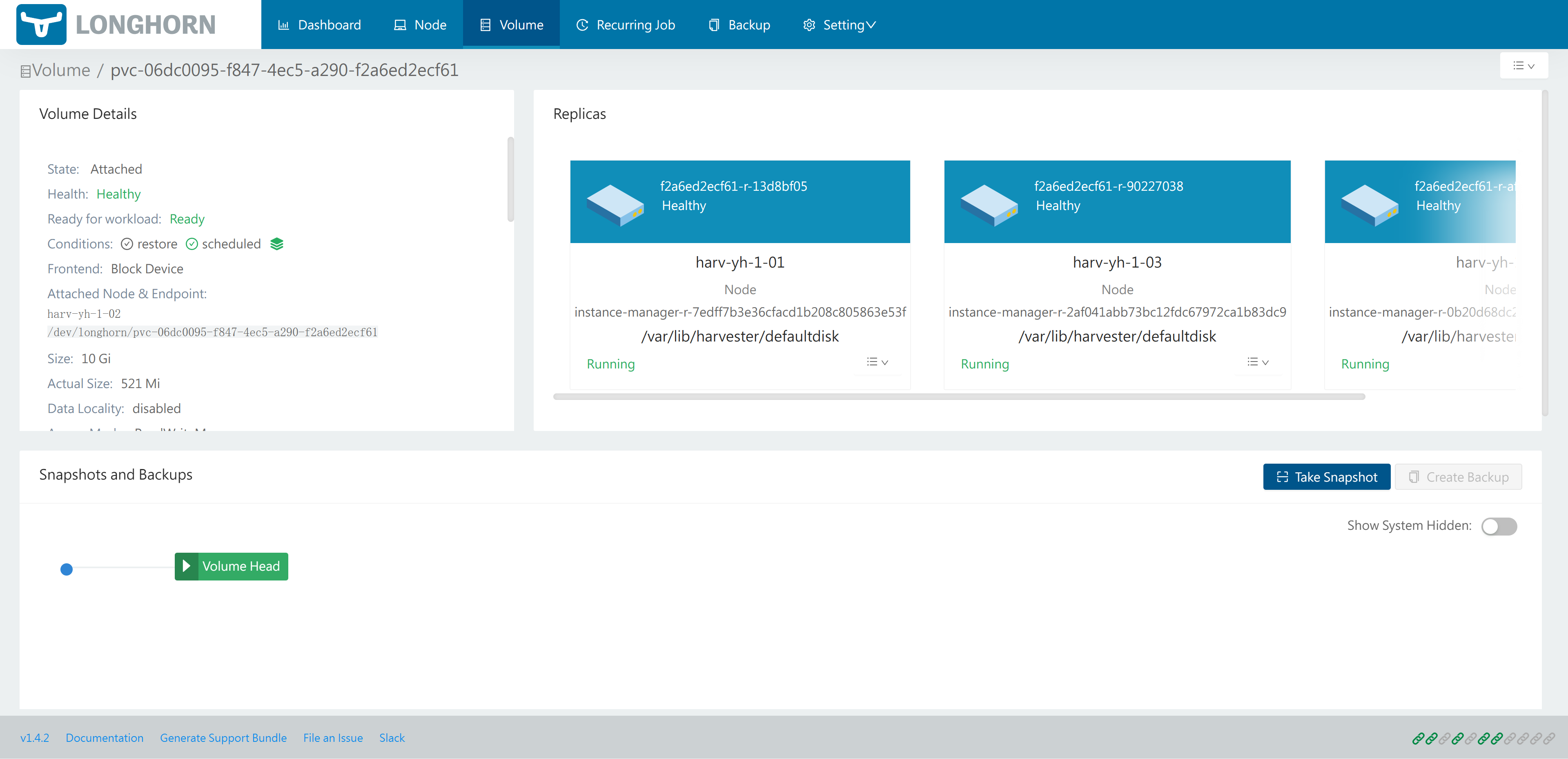 [BUG] User created snapshot deleted after node drain and uncordon · Issue #5992 · longhorn ...