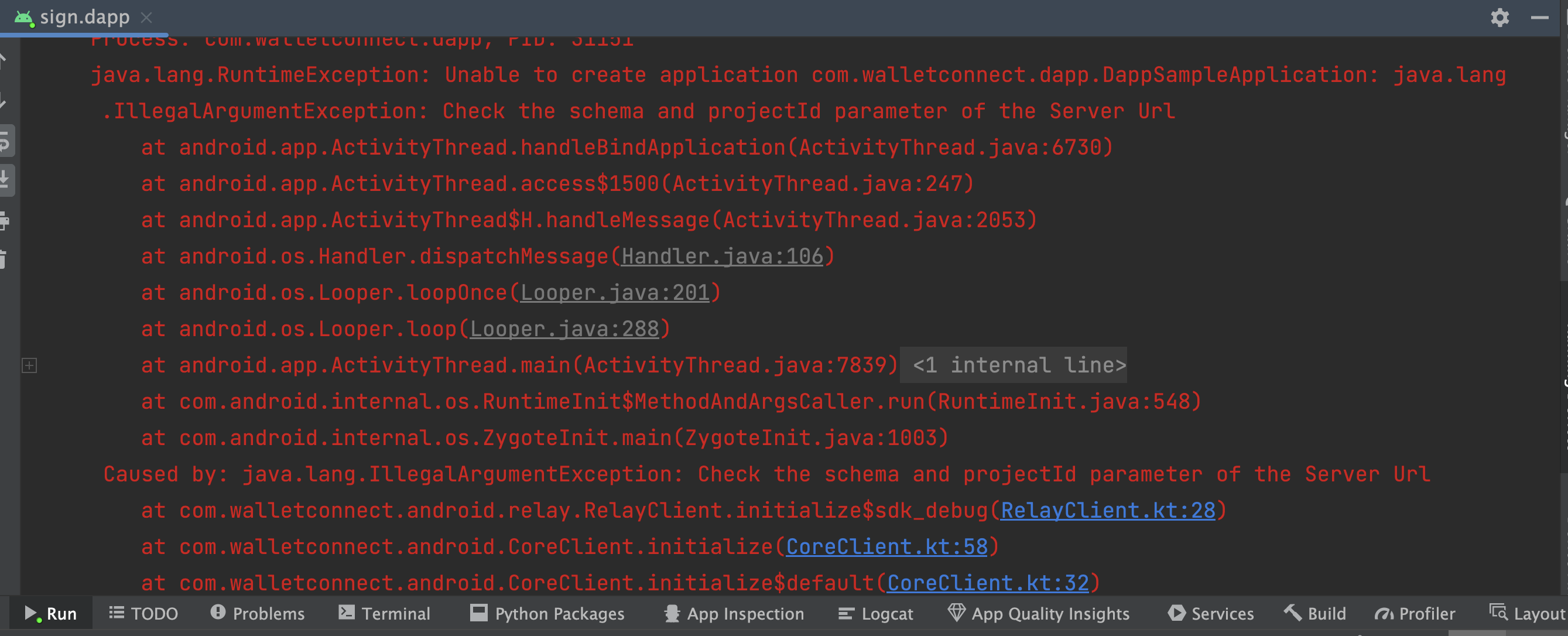 Spot unable to connect the QrCode generated by Kotlin/Swift Dapp ...