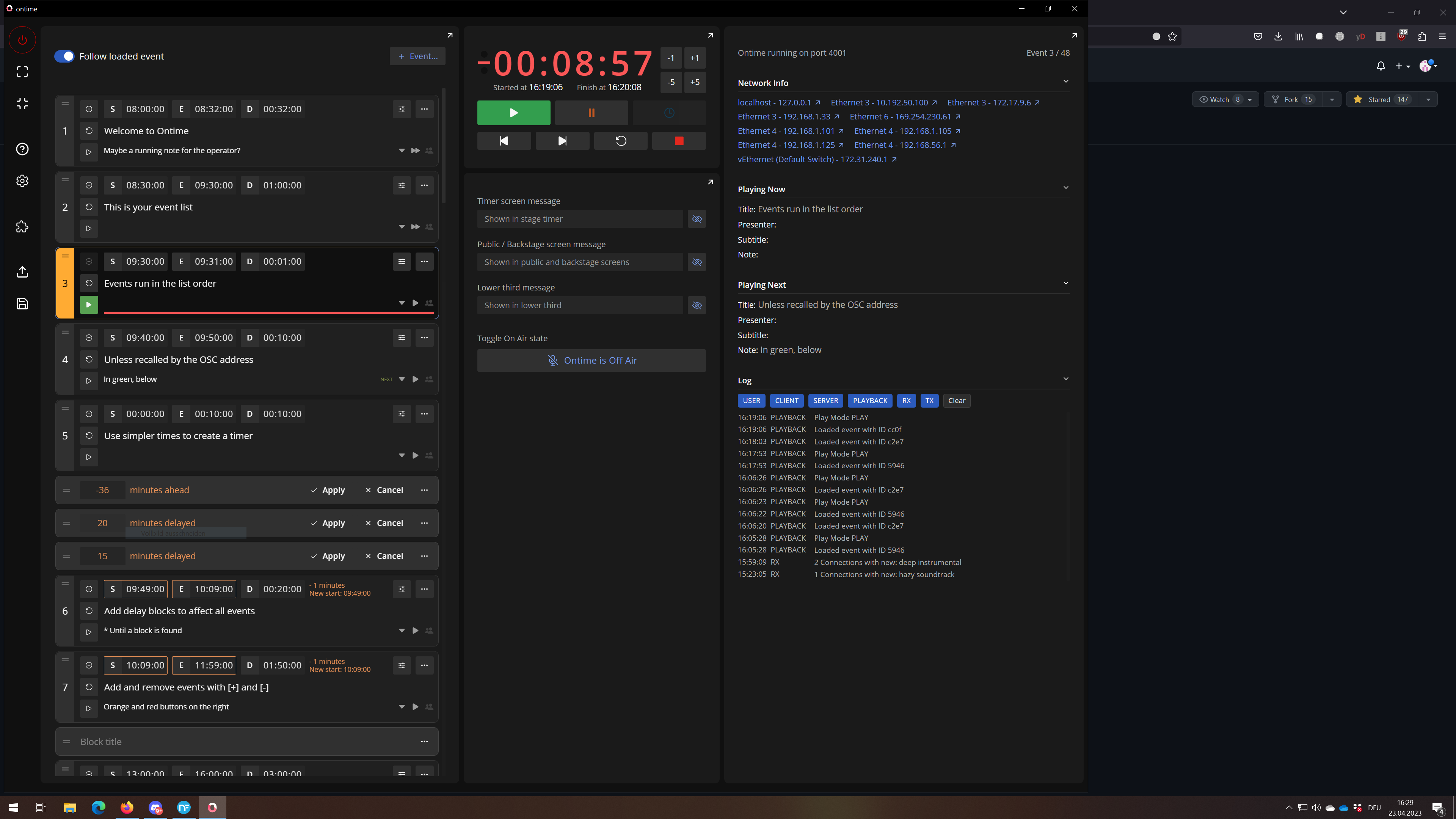Ontime Fullscreen · Issue #360 · cpvalente/ontime · GitHub