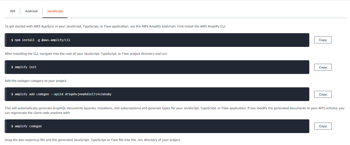How To Use Amplify Appsync Api In Other Project · Issue 5169 · Aws Amplifyamplify Js · Github