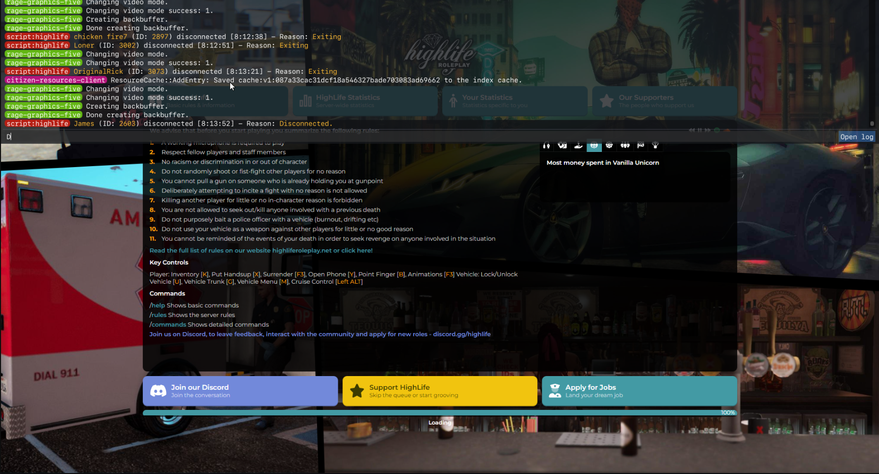 Frozen Loading Screen · Issue #6103 · Jarrrk/HighLife · GitHub
