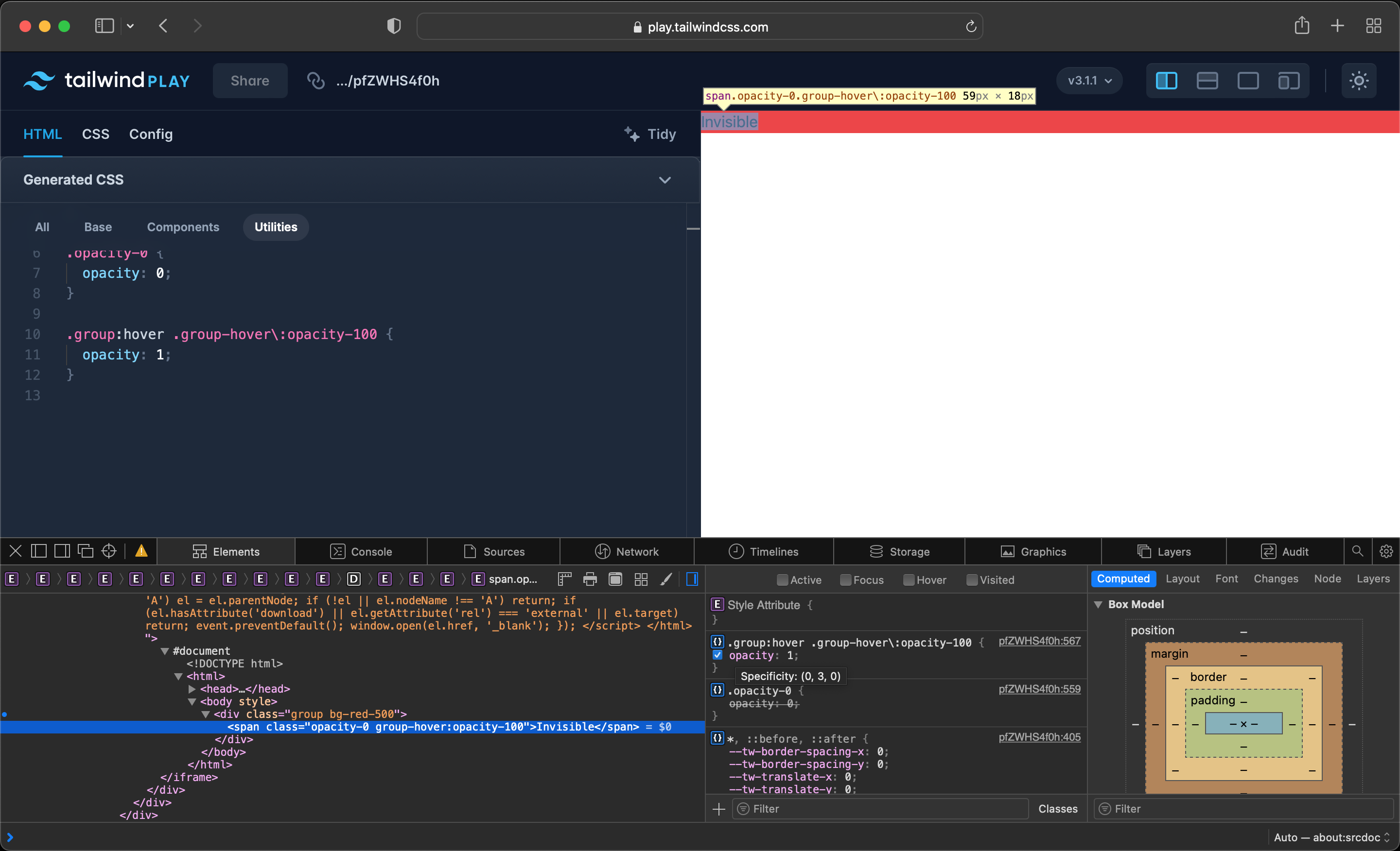 Group Hoveropacity 100 Not Working On Safari · Tailwindlabs Tailwindcss · Discussion 8635 · Github