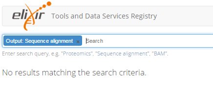 Search for "Output: Sequence alignment" returns no hits · Issue #197 · bio-tools ...