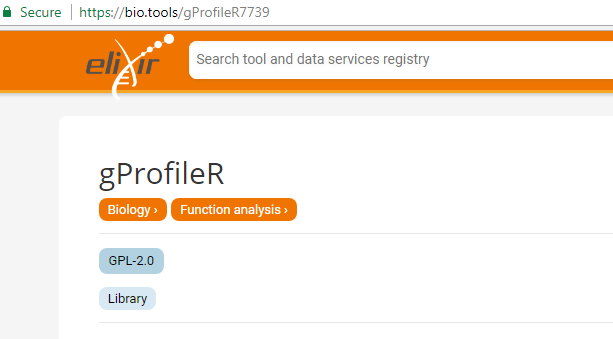 Bad ID for gProfileR · Issue #297 · bio-tools/biotoolsRegistry · GitHub