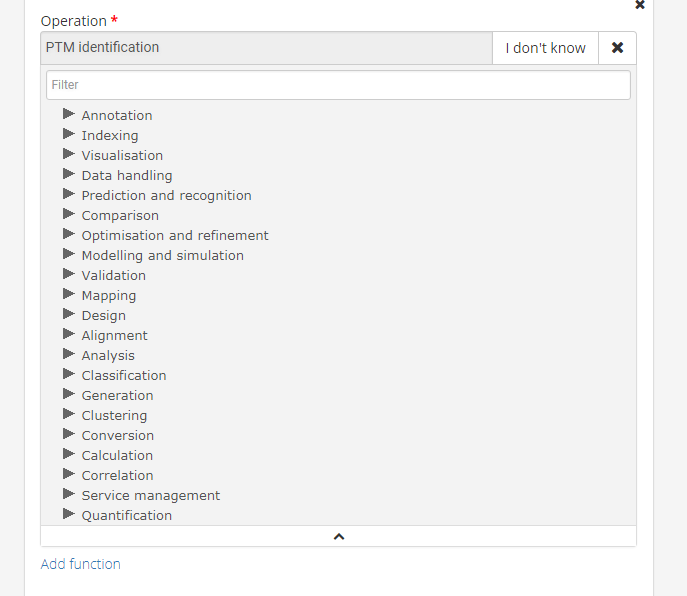 4. Registration interface erroneously says "Add function" · Issue #298 · bio-tools ...