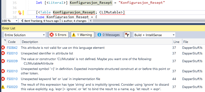 Code attribute with literal constant demands parenthesis · Issue #5316 · dotnet/fsharp · GitHub