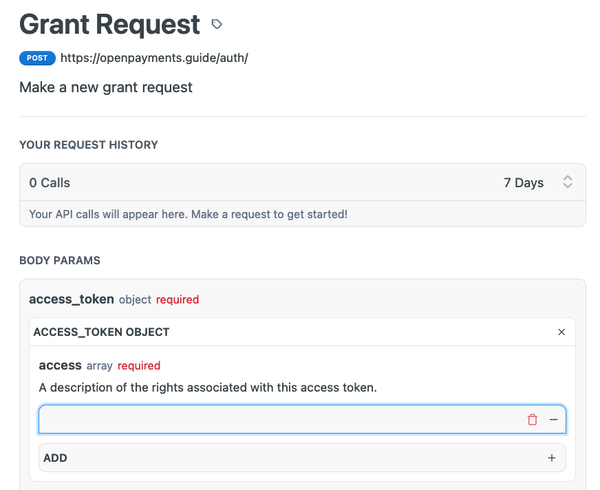 Fix Grant Request `access_token` field in ReadMe documentation · Issue #239 · interledger/open ...