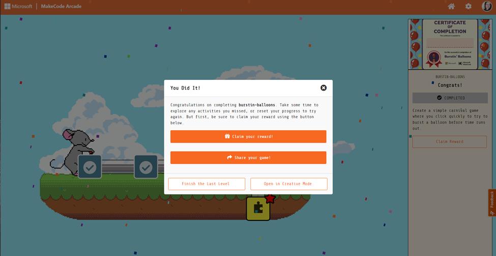 "Finish the Last Level" button returns to the skillmap without a focus on the last level · Issue ...
