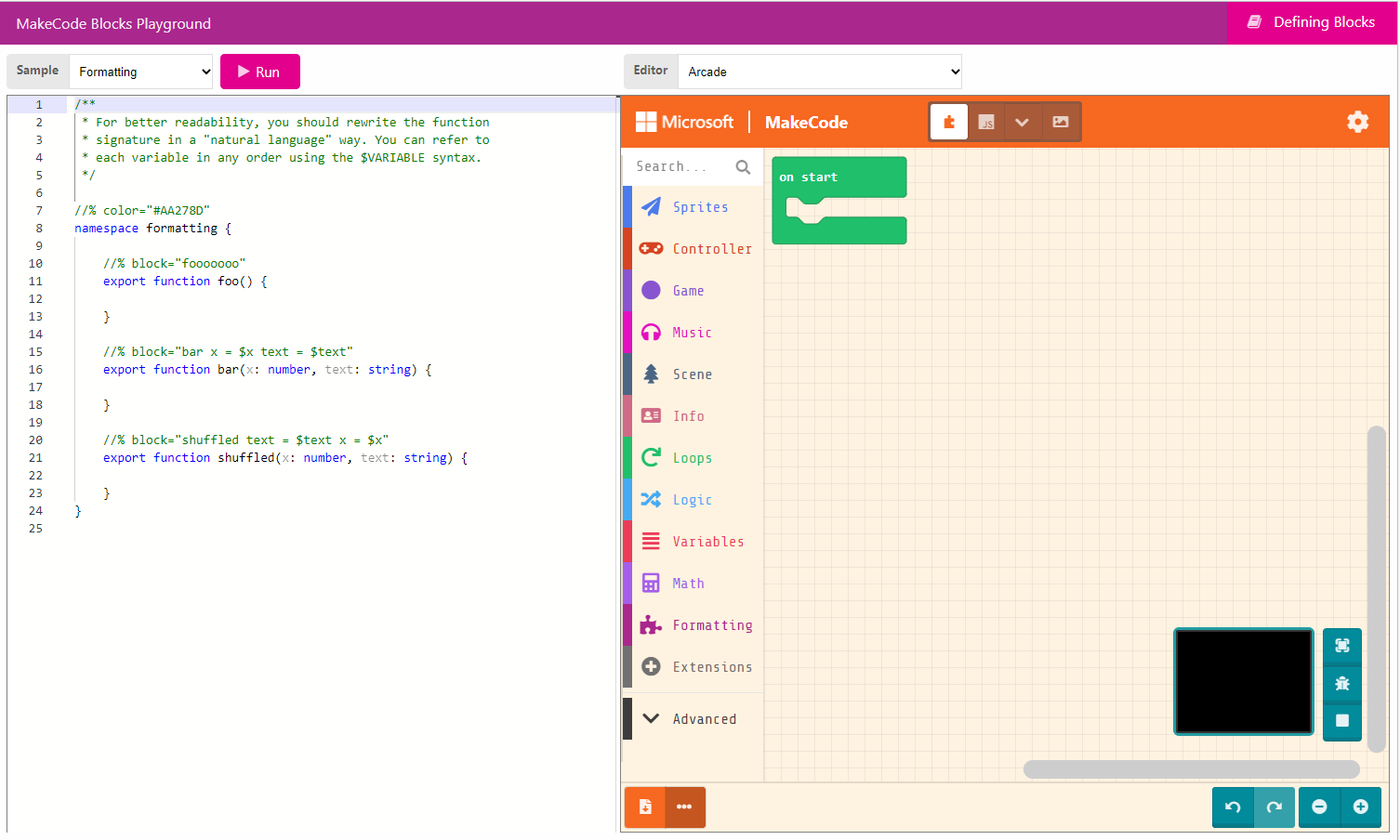 Support editor resizing in the MakeCode Blocks Playground · Issue #9190 · microsoft/pxt · GitHub