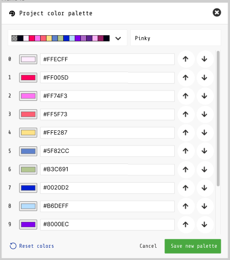 Color palette: update UI · Issue #5485 · microsoft/pxt-arcade · GitHub