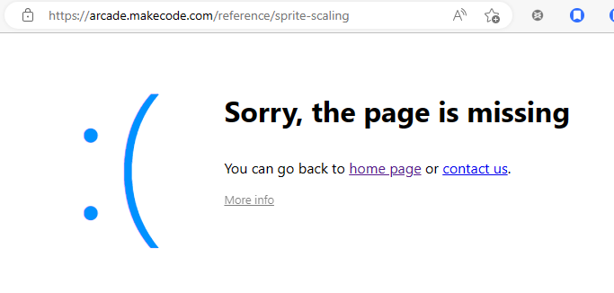 Missing reference doc for sprite-scaling extension · Issue #5575 · microsoft/pxt-arcade · GitHub