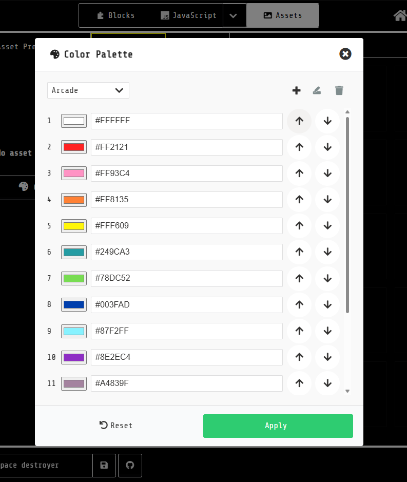 Color Palette High Contrast Not Working · Issue 5701 · Microsoftpxt Arcade · Github 
