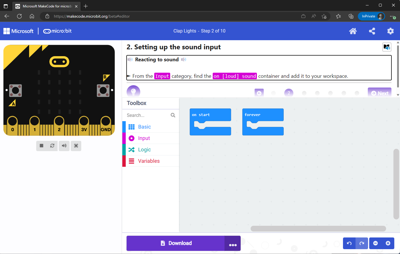 Tutorial layout: directions area should be taller · Issue #5016 · microsoft/pxt-microbit · GitHub
