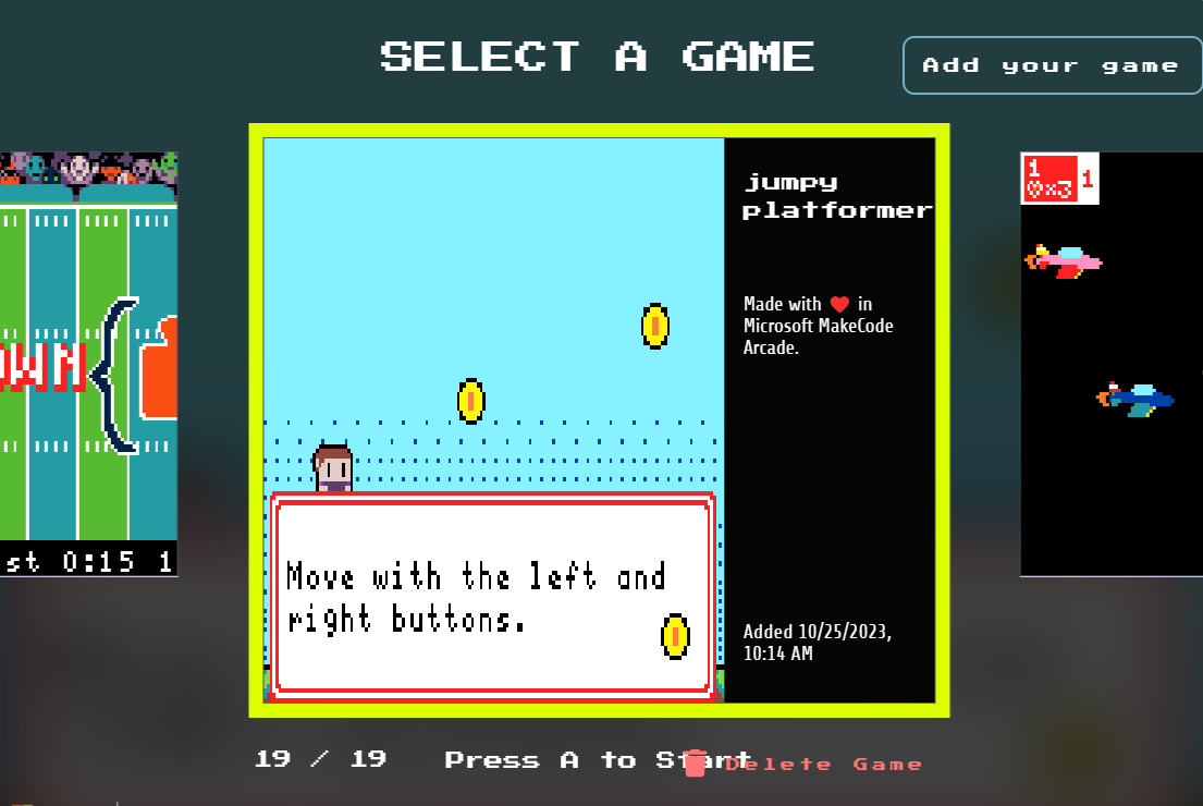 kiosk: Delete button overlaps "Press A to Start" text on smaller screens · Issue #6156 ...