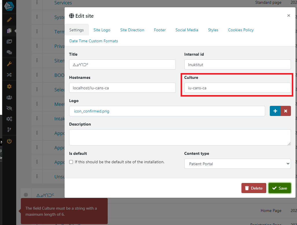 Supporting Inuktitut Culture (iu-cans-ca) in Site Settings · Issue #1640 · PiranhaCMS/piranha ...