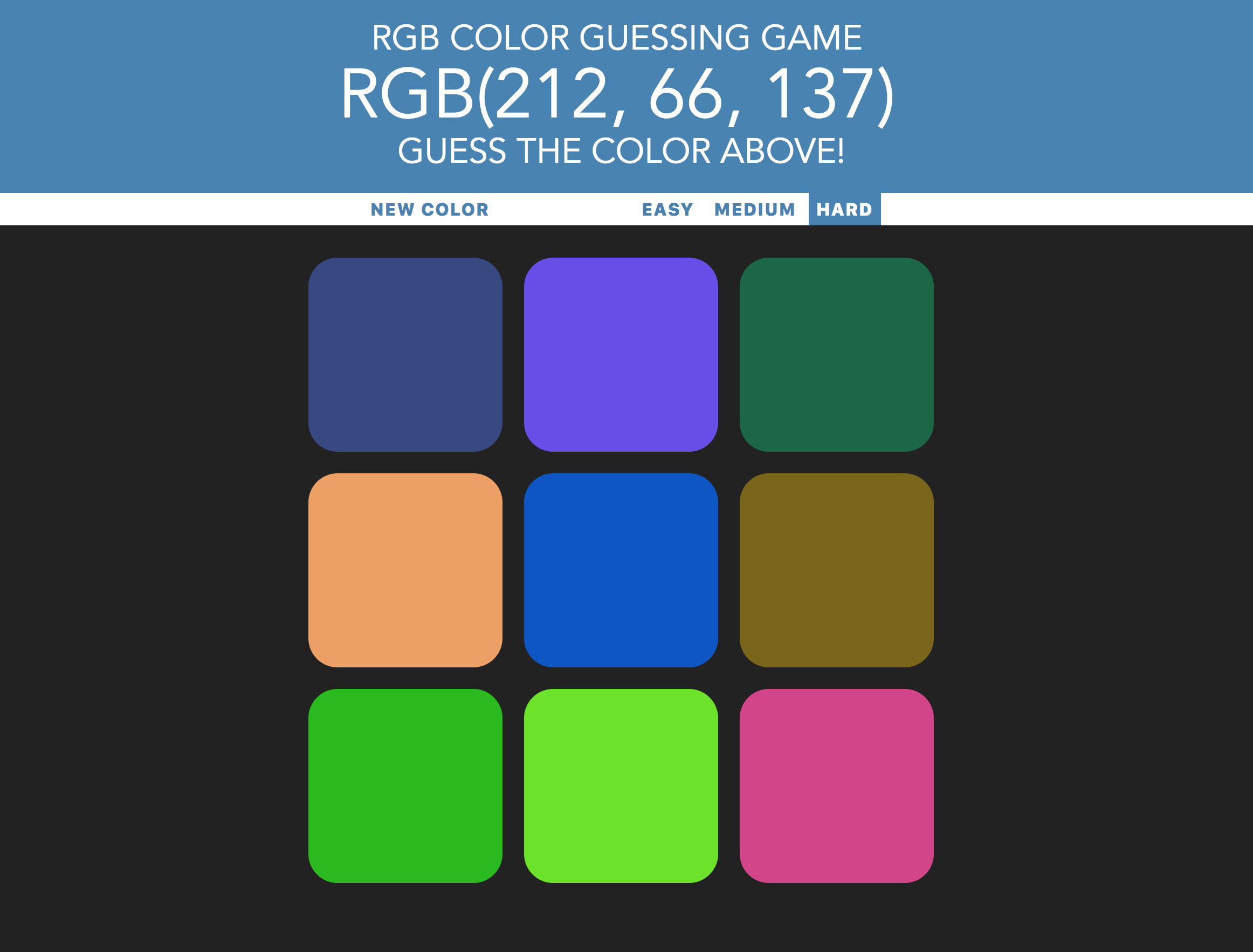 GitHub - rrana22/RGB-Color-Guessing-Game: Try it out: