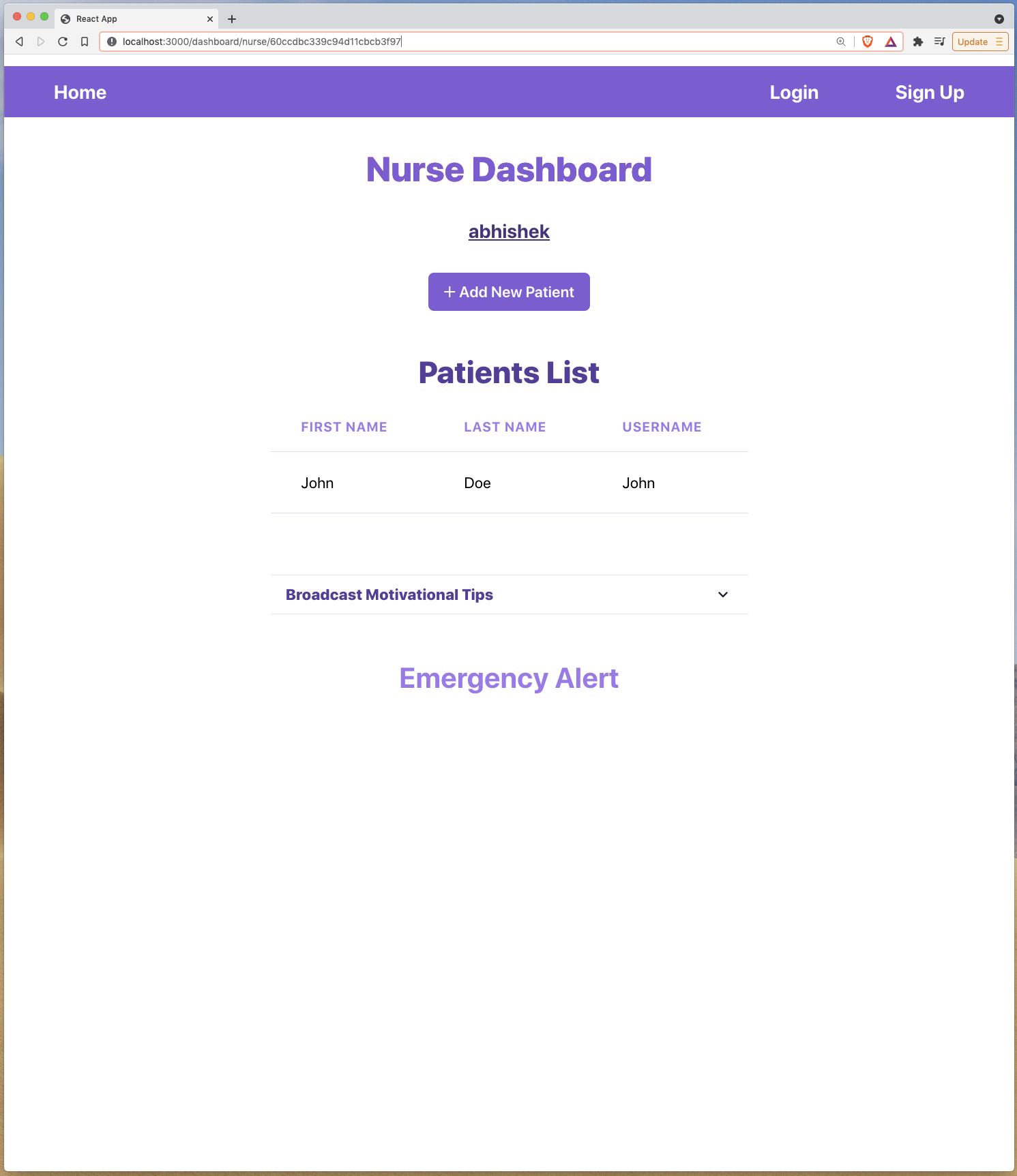 GitHub - asan-sanitizer/Doctor-Nurse-Patient-Portal: React.js and ...