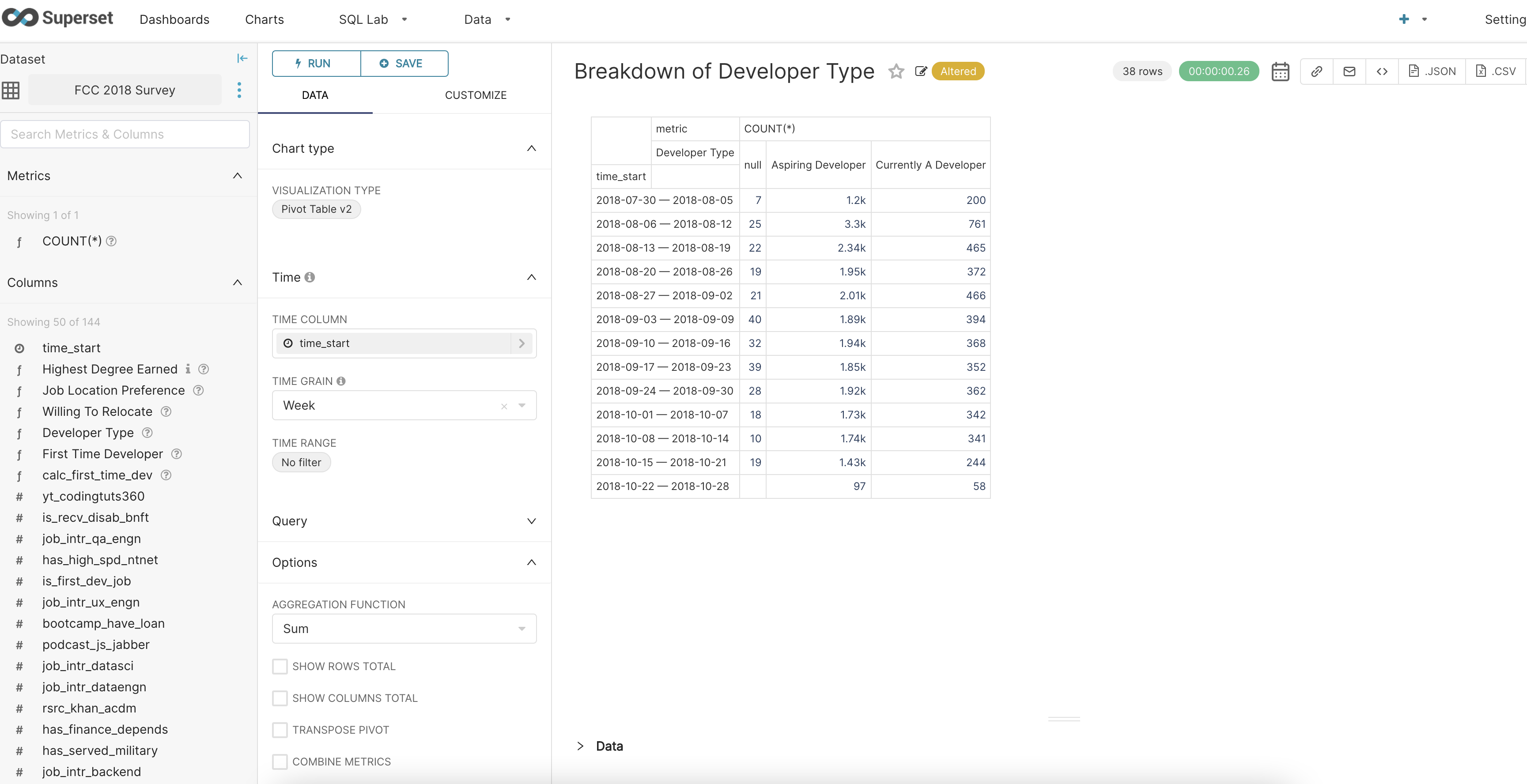 [pivotable][feature parity]display time range with grain when temporal column is selected as row ...