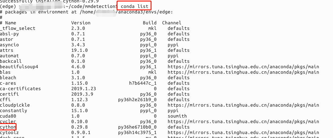 cython is installed by conda but when failed to use pip install . for mmdetection · Issue #742 ...