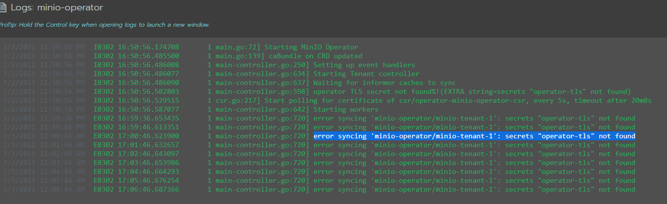 Minio-tenant-1-console service is not created · Issue #496 · minio/operator · GitHub