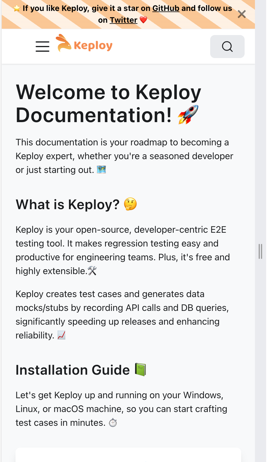 [bug]: Hamburger drawer for keploy docs website is too close to the centre · Issue #629 · keploy ...