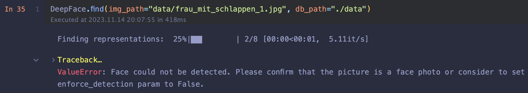 Can't find face but able to analyze face in the example pic · Issue #816 · serengil/deepface ...