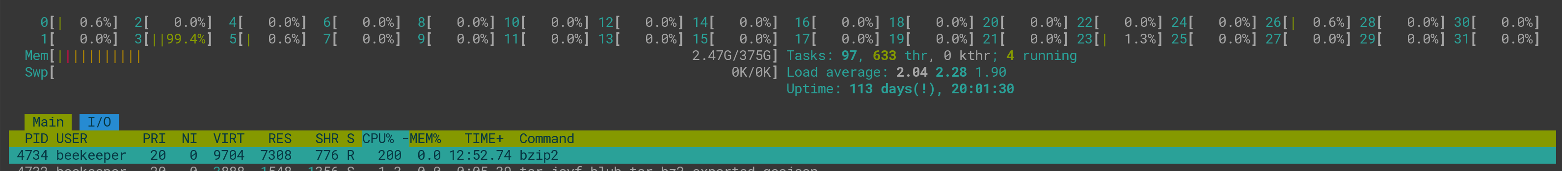 Too many CPUs in LXC · Issue #993 · htop-dev/htop · GitHub